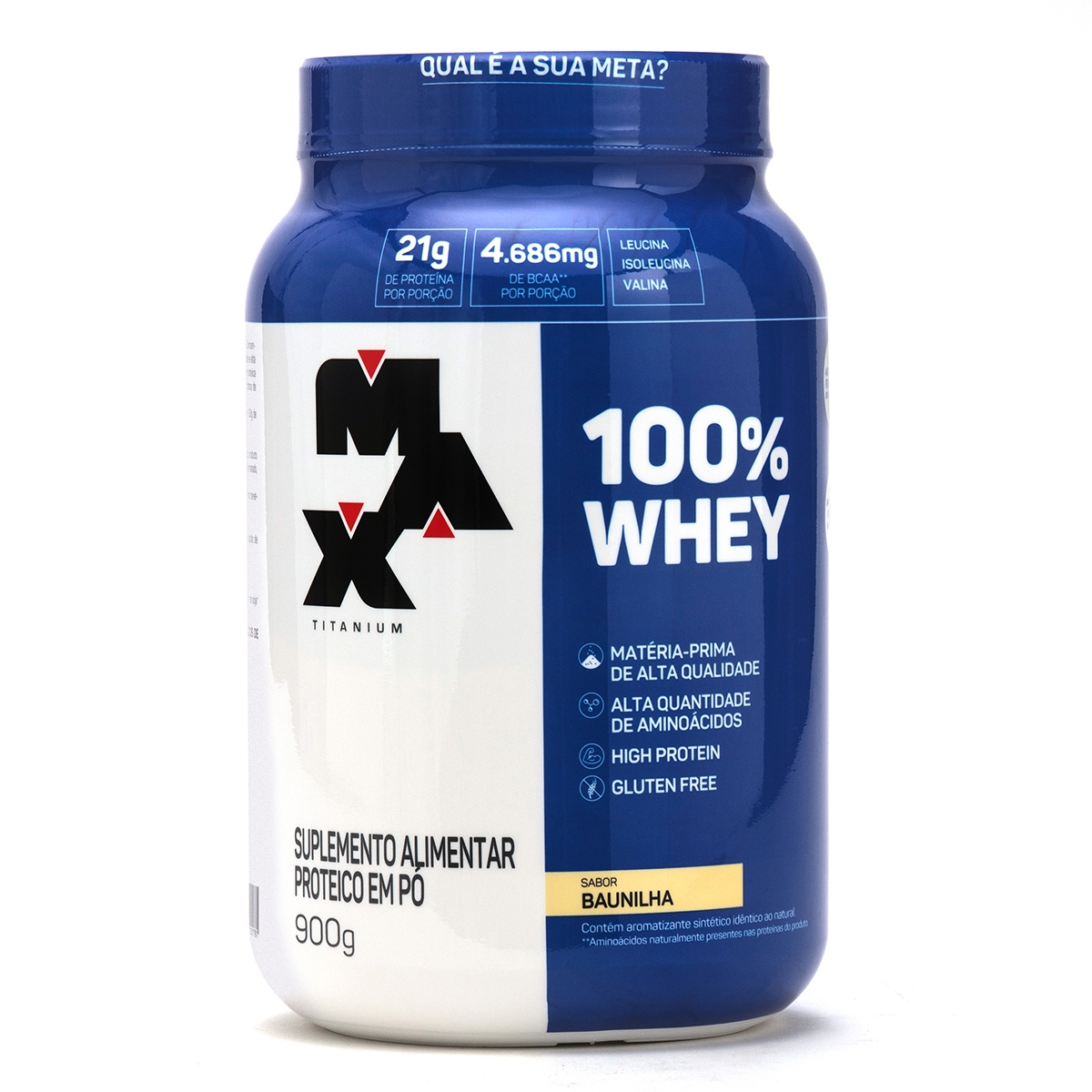 Whey Protein Max Titanium 100% Whey Baunilha pote em promoção | Drogasil