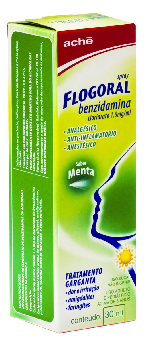 Flogoral Spray Sabor Menta Aché | Drogasil