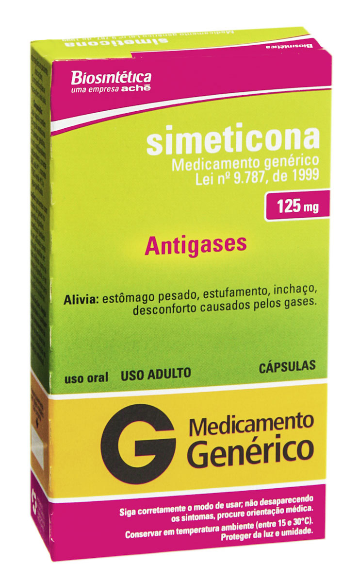 Simeticona 125mg 10 Cápsulas Gelatinosas Biosintética | Drogasil