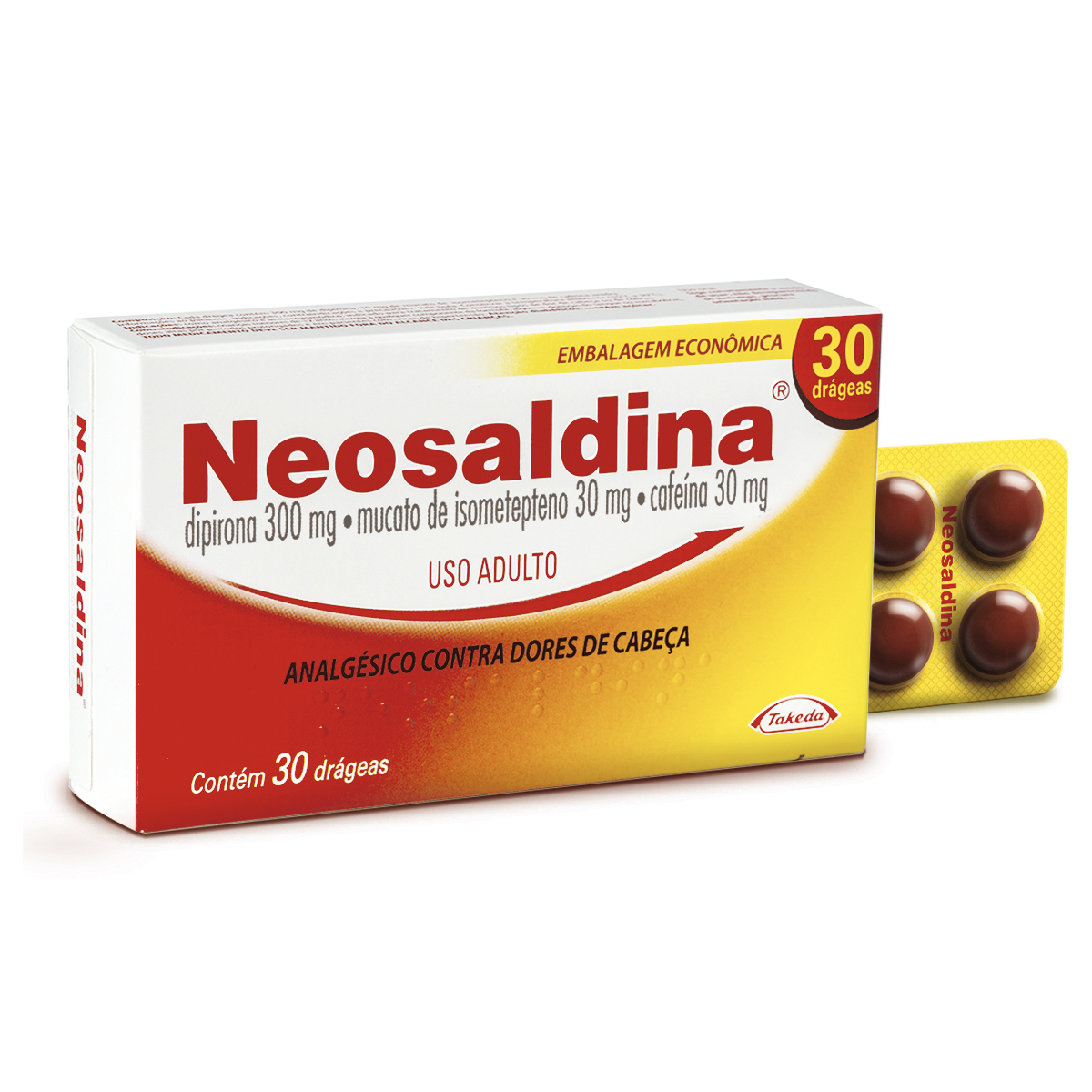 Neosaldina 30 Drágeas Takeda | Drogasil