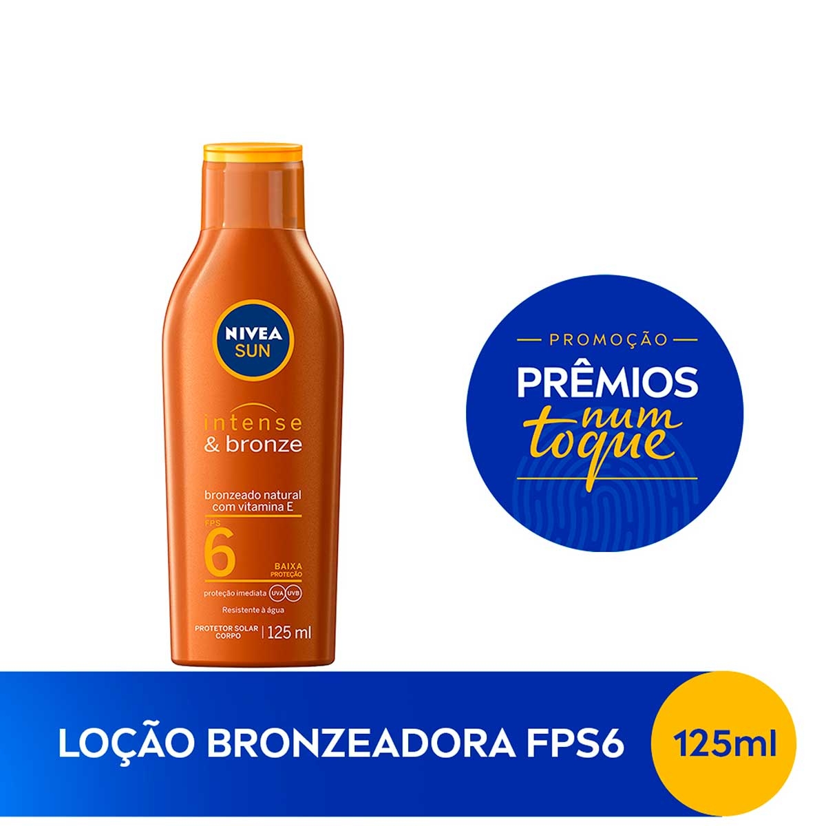 Loção Bronzeadora Nivea Sun Intense & Bronze FPS 6 com 125ml em ...