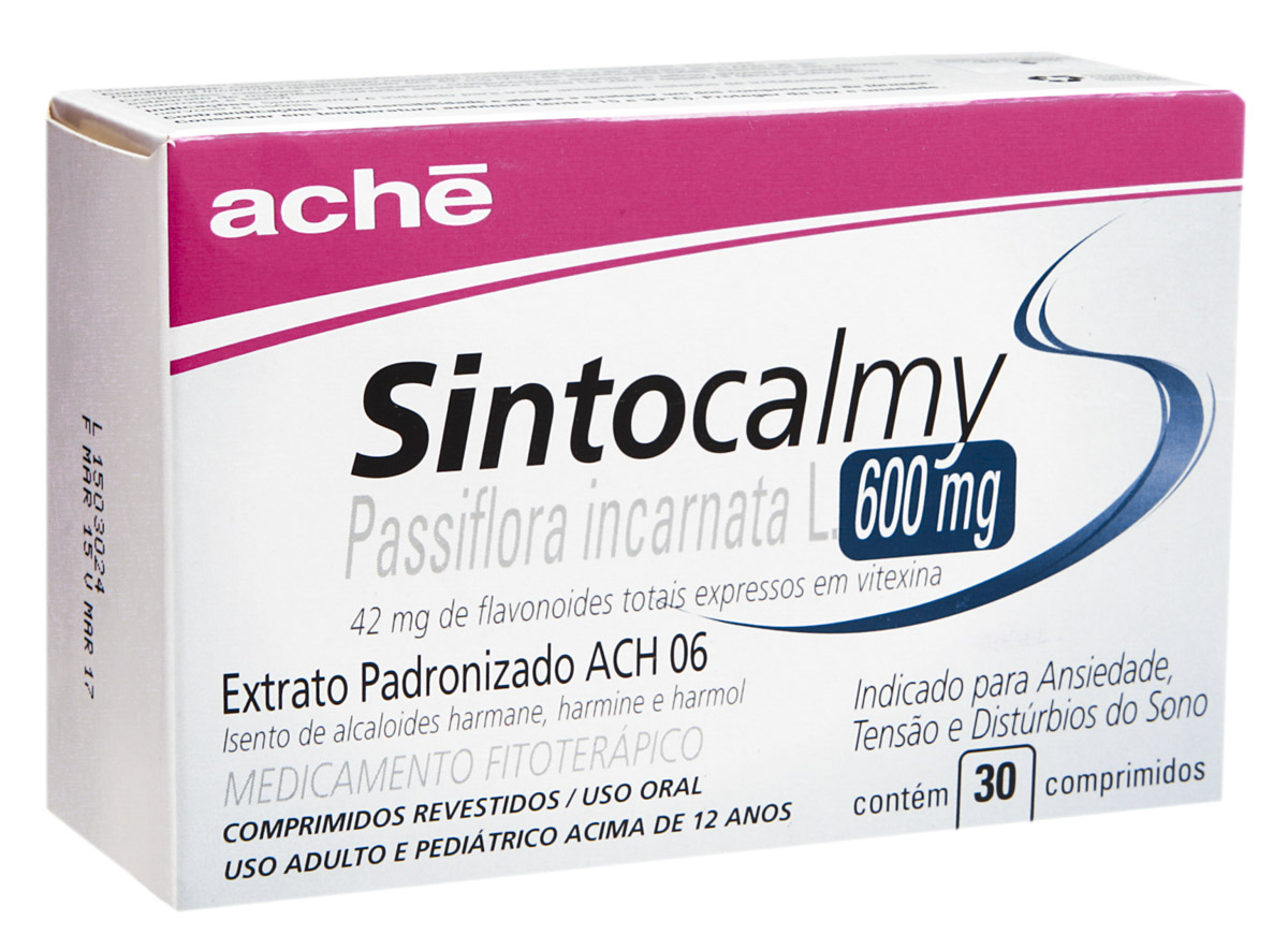 Sintocalmy 600mg 30 omprimidos Ache | Drogasil