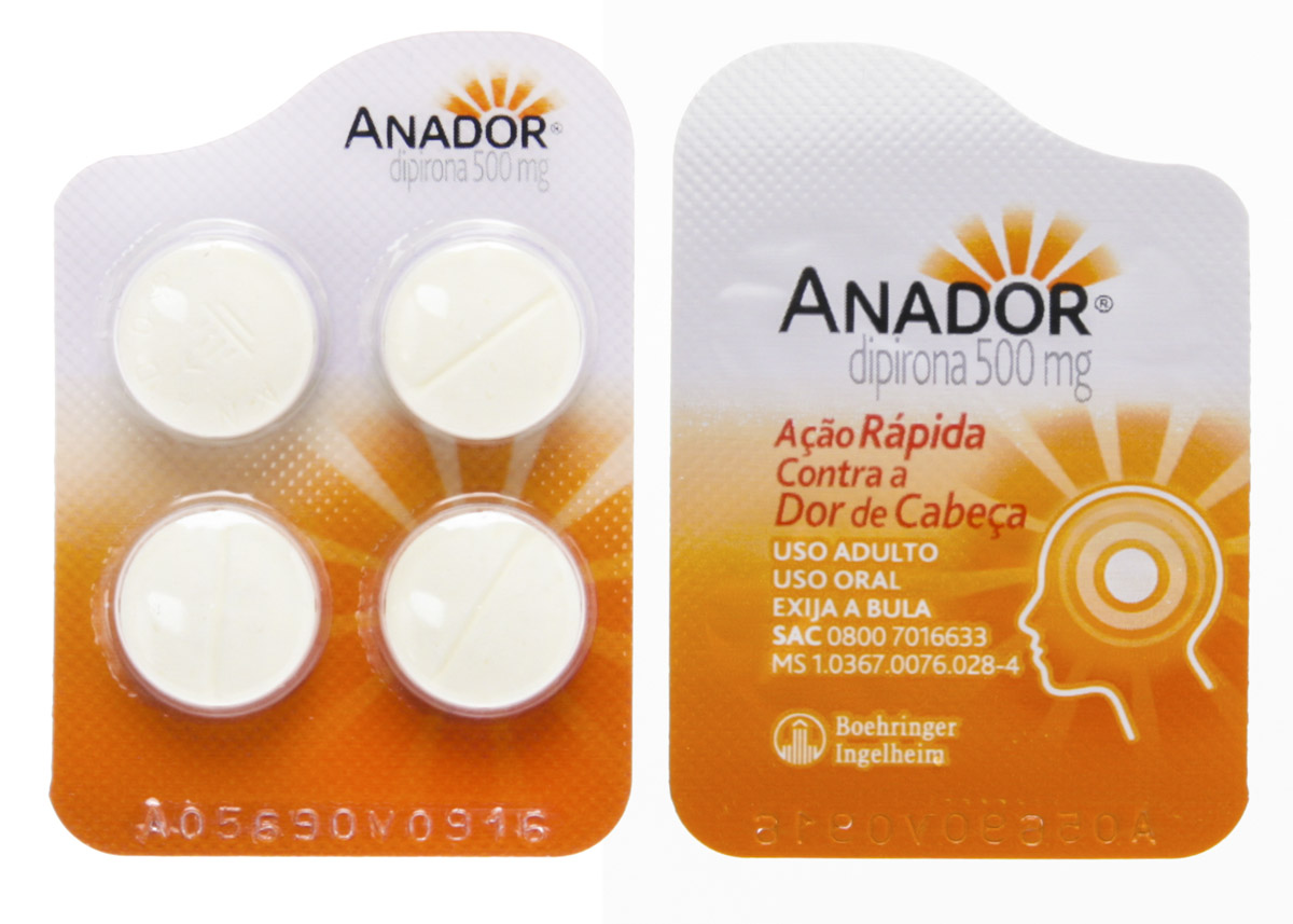 Anador 500mg com 4 comprimidos | Drogasil