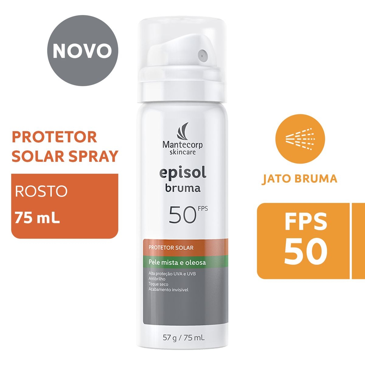 Protetor Solar Episol Bruma FPS 50 com 75ml em promoção | Drogasil