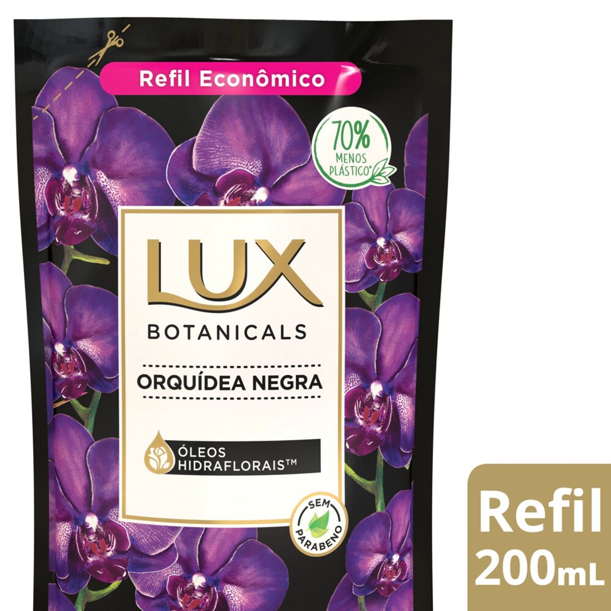 Sabonete Líquido Lux Botanicals Orquídea Negra Refil com 200ml em ...