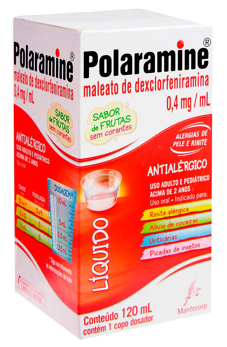 Polaramine 0,4mg 120ml Solução Oral Hypera | Drogasil