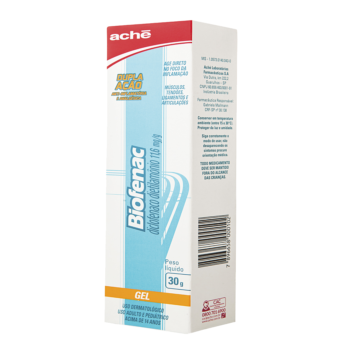 Biofenac 30g Gel Aché | Drogasil