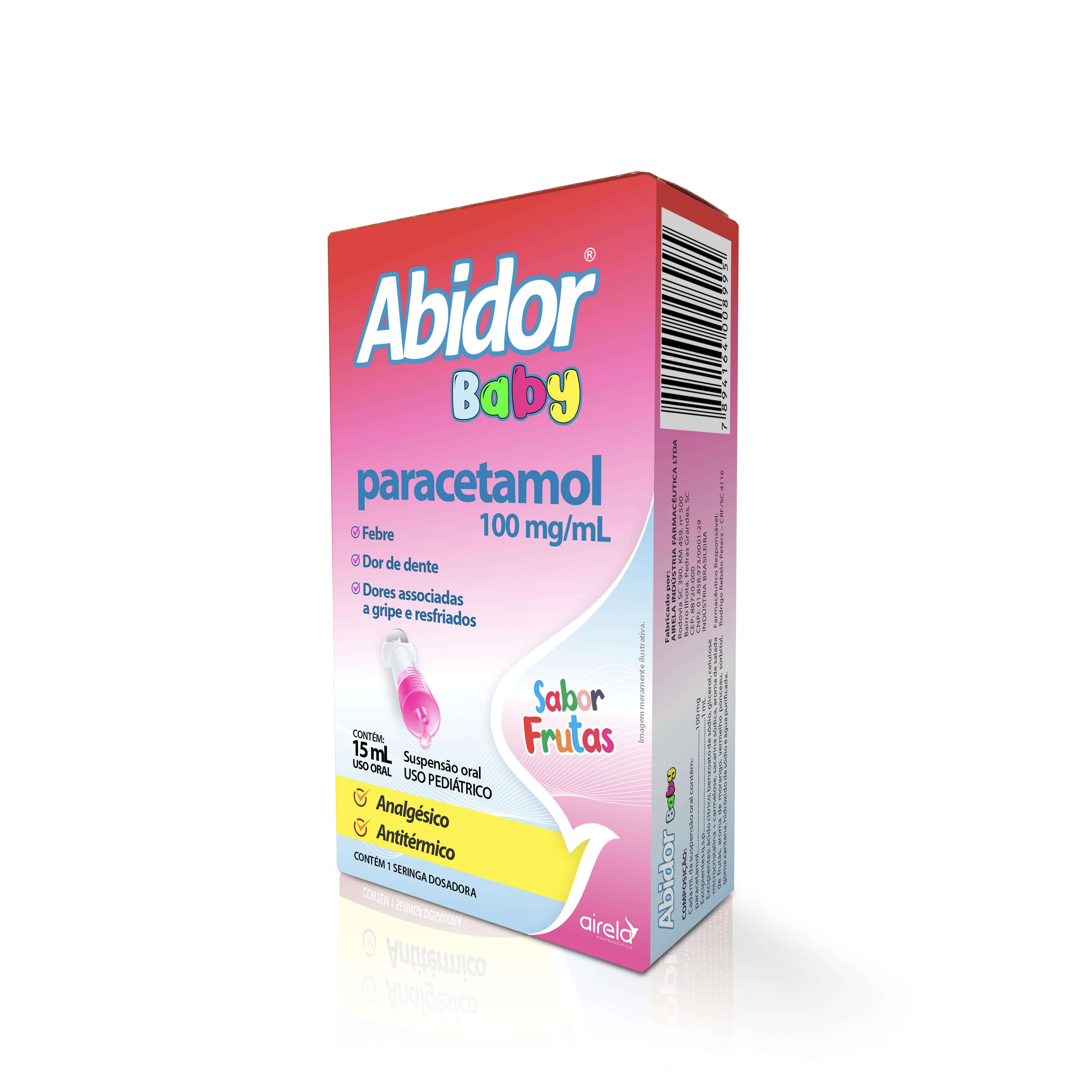 Abidor Baby Paracetamol 100mg/ml Frutas 15ml - Preço e para que serve ...