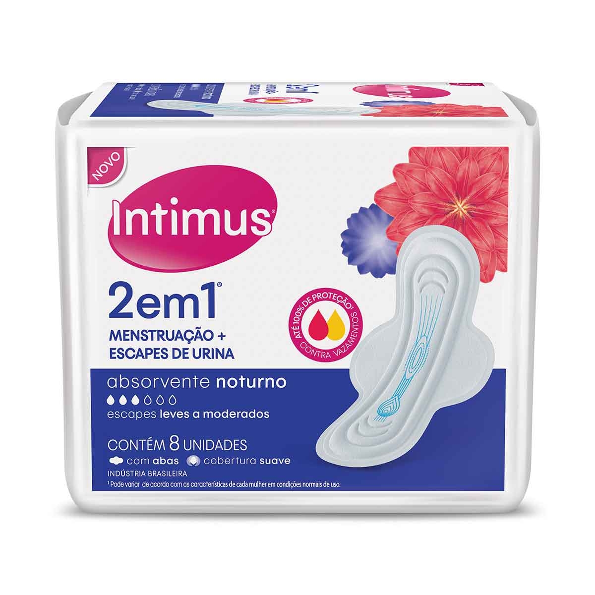 Absorvente Feminino Intimus 2 em 1 Escapes de Urina 8 unidades | Drogasil