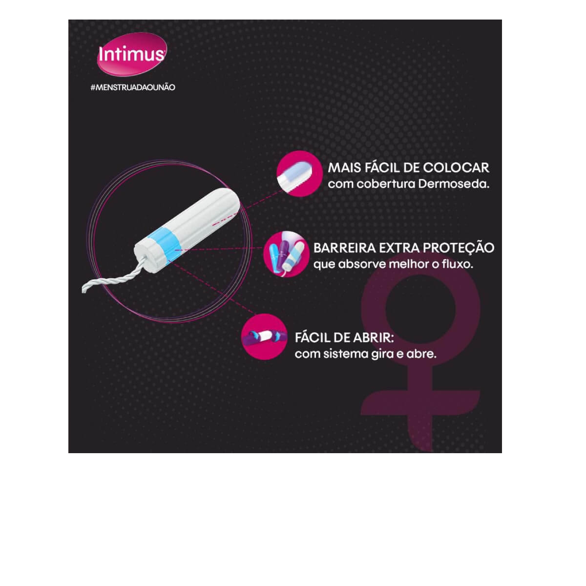 Absorvente Interno Intimus Médio com 8 unidades | Drogasil