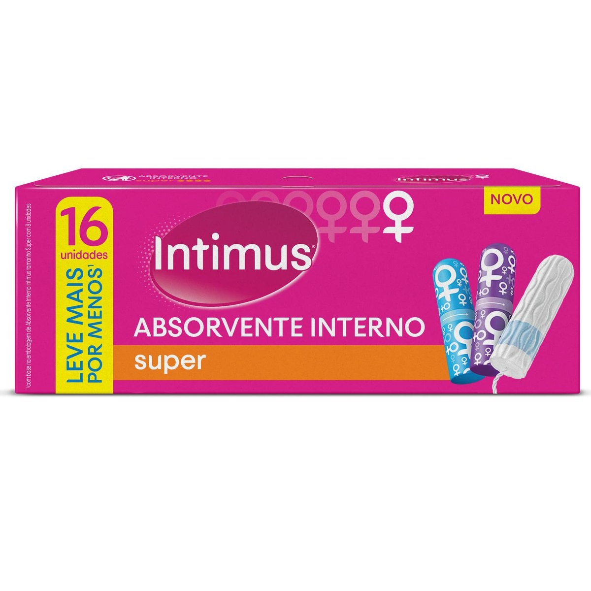 Absorvente Interno Intimus Super com 16 unidades | Drogasil