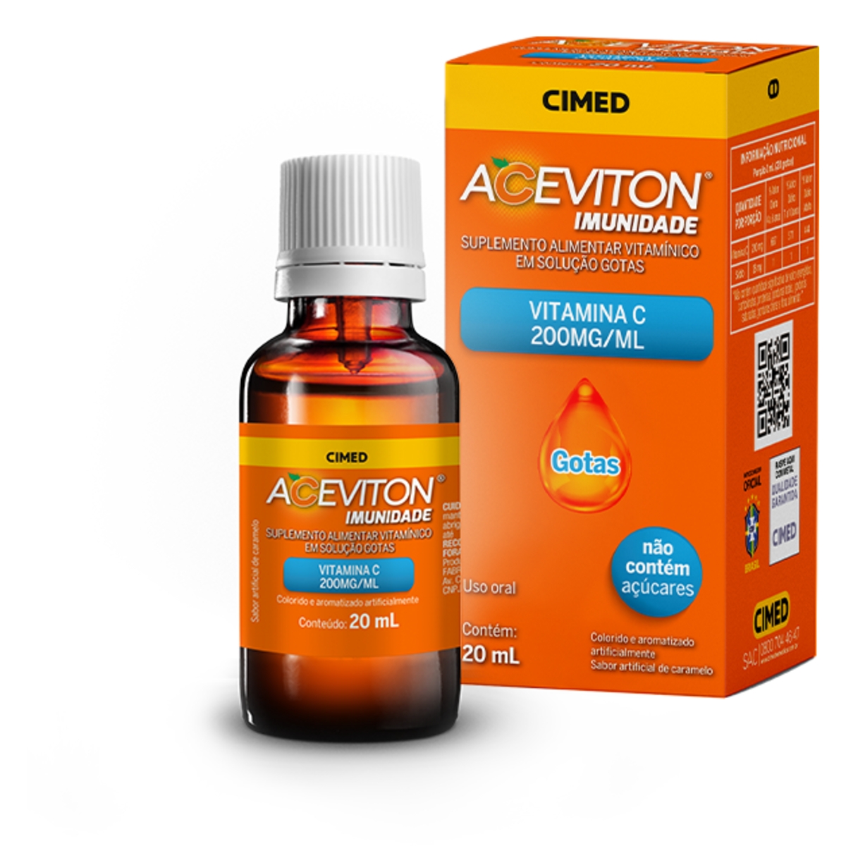 Aceviton 200mg/ml Sabor Caramelo Gotas 20ml com menor preço | Drogasil