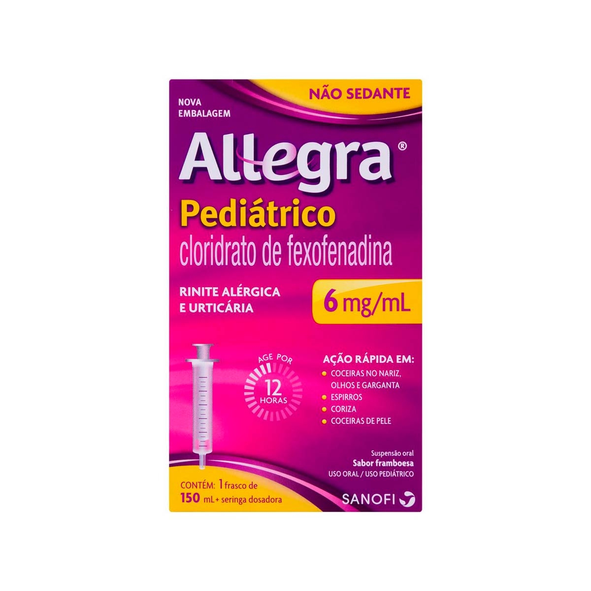 Allegra Pediátrico 6mg/ml Suspensão Oral 150ml | Drogasil