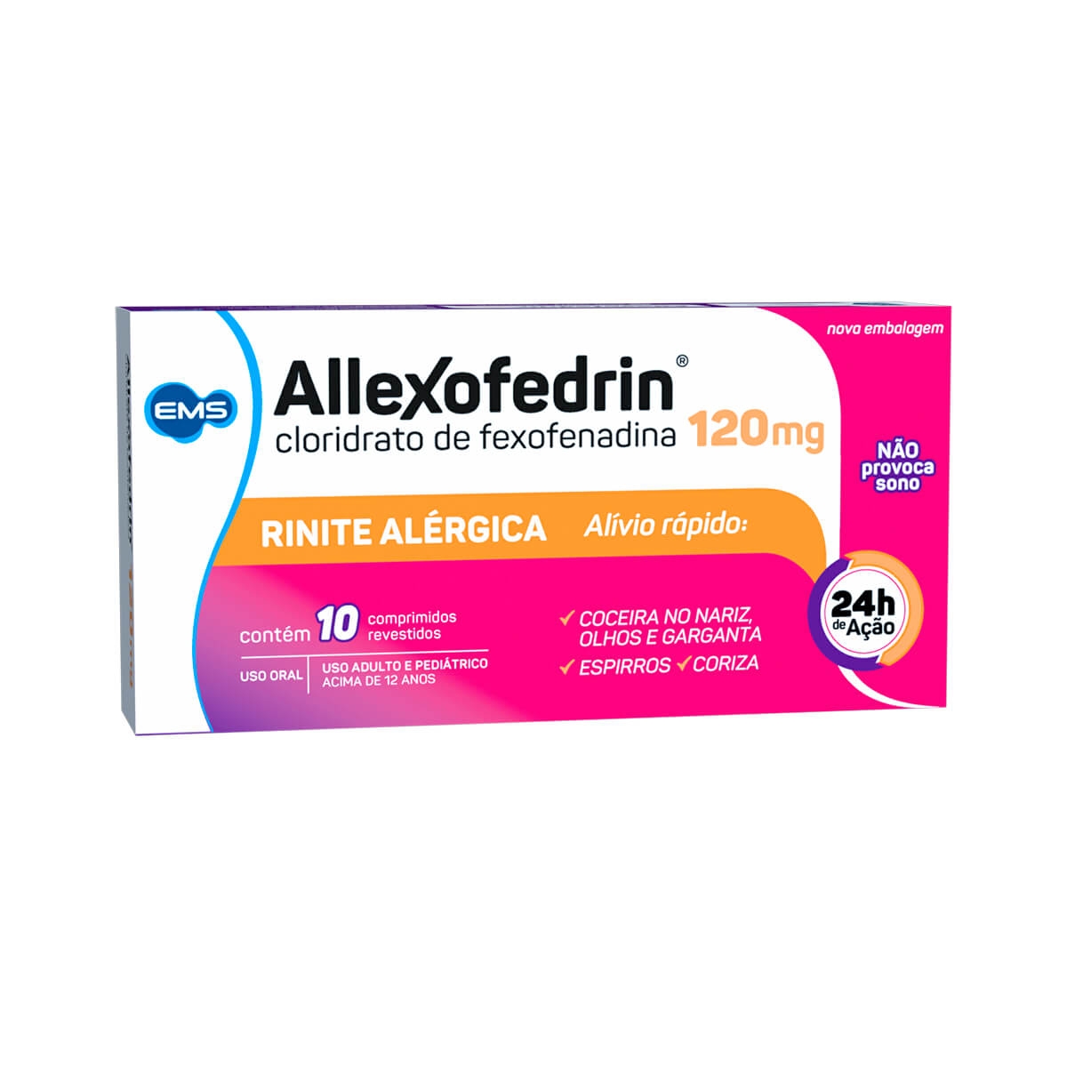 Allexofedrin 120mg 10 Comprimidos - Preço e para que serve? | Drogasil