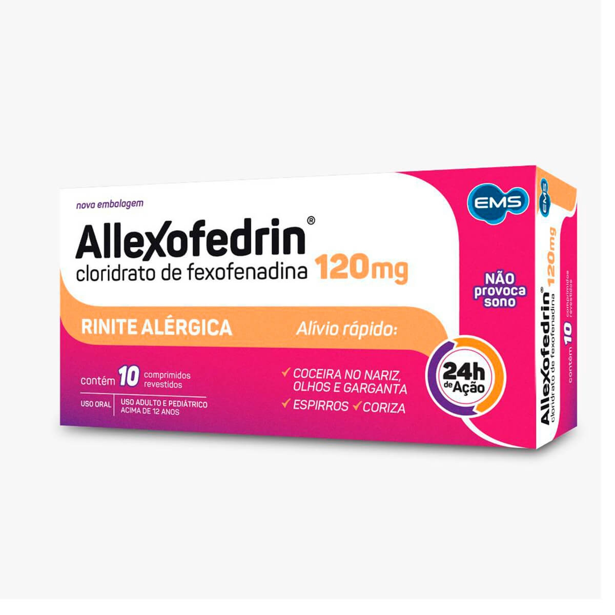Allexofedrin 120mg com 10 comprimidos | Drogasil