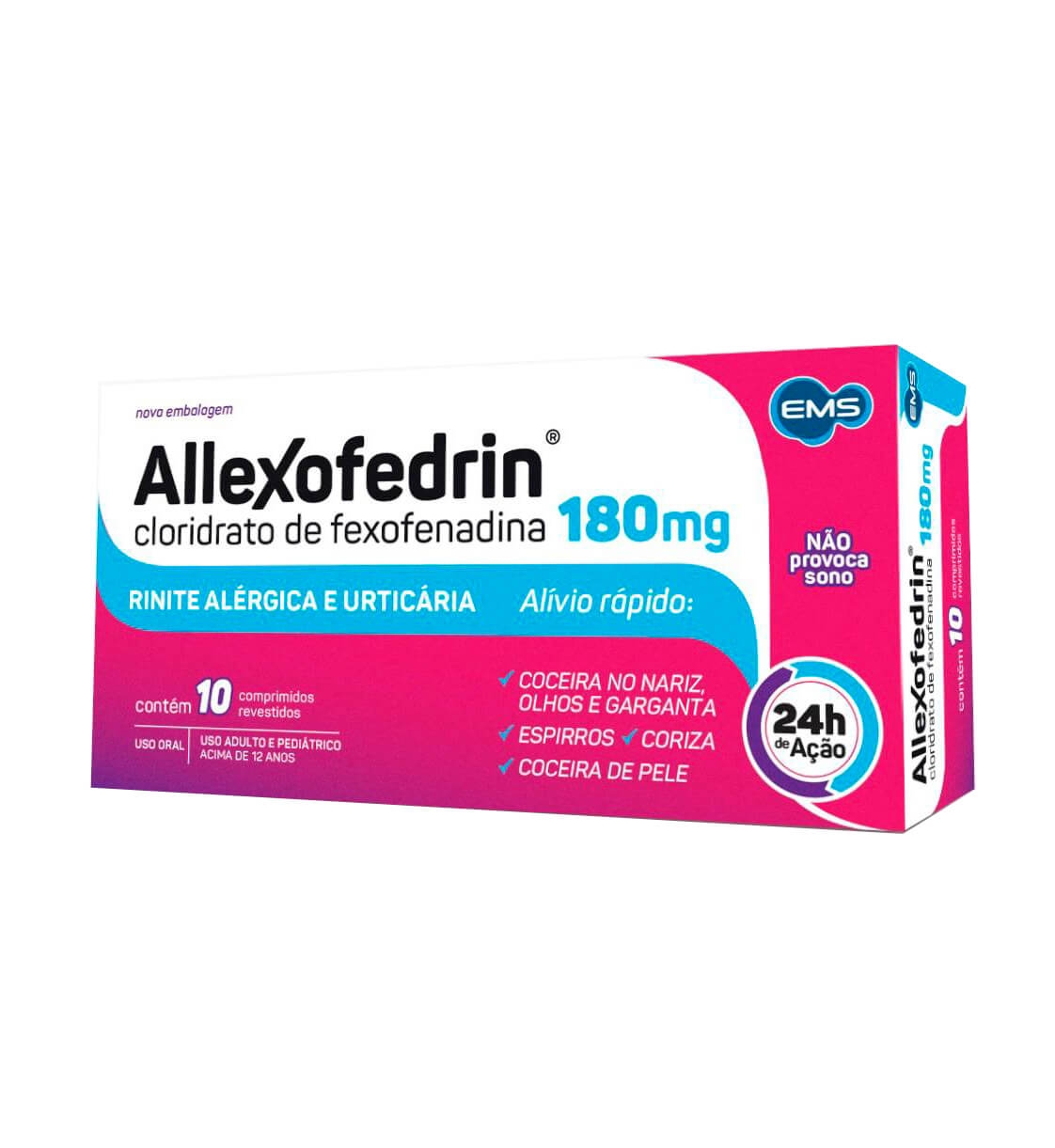 Allexofedrin 180mg com 10 Comprimidos | Drogasil