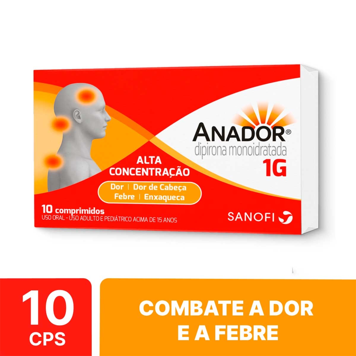 Anador 1g 10 comprimidos com menor preço | Drogasil