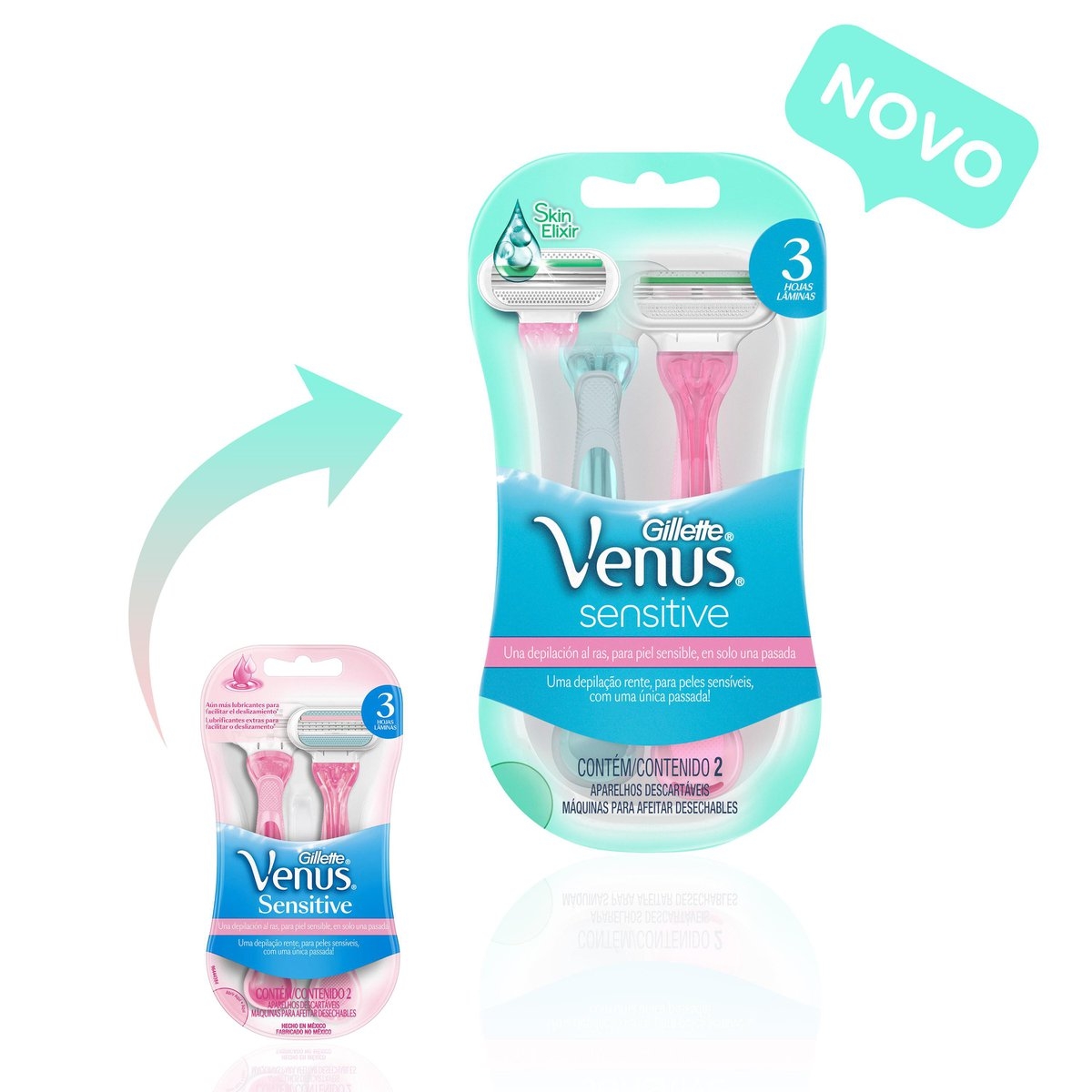 Aparelho de Depilar Gillette Venus Sensitive 2 Unidades | Drogasil