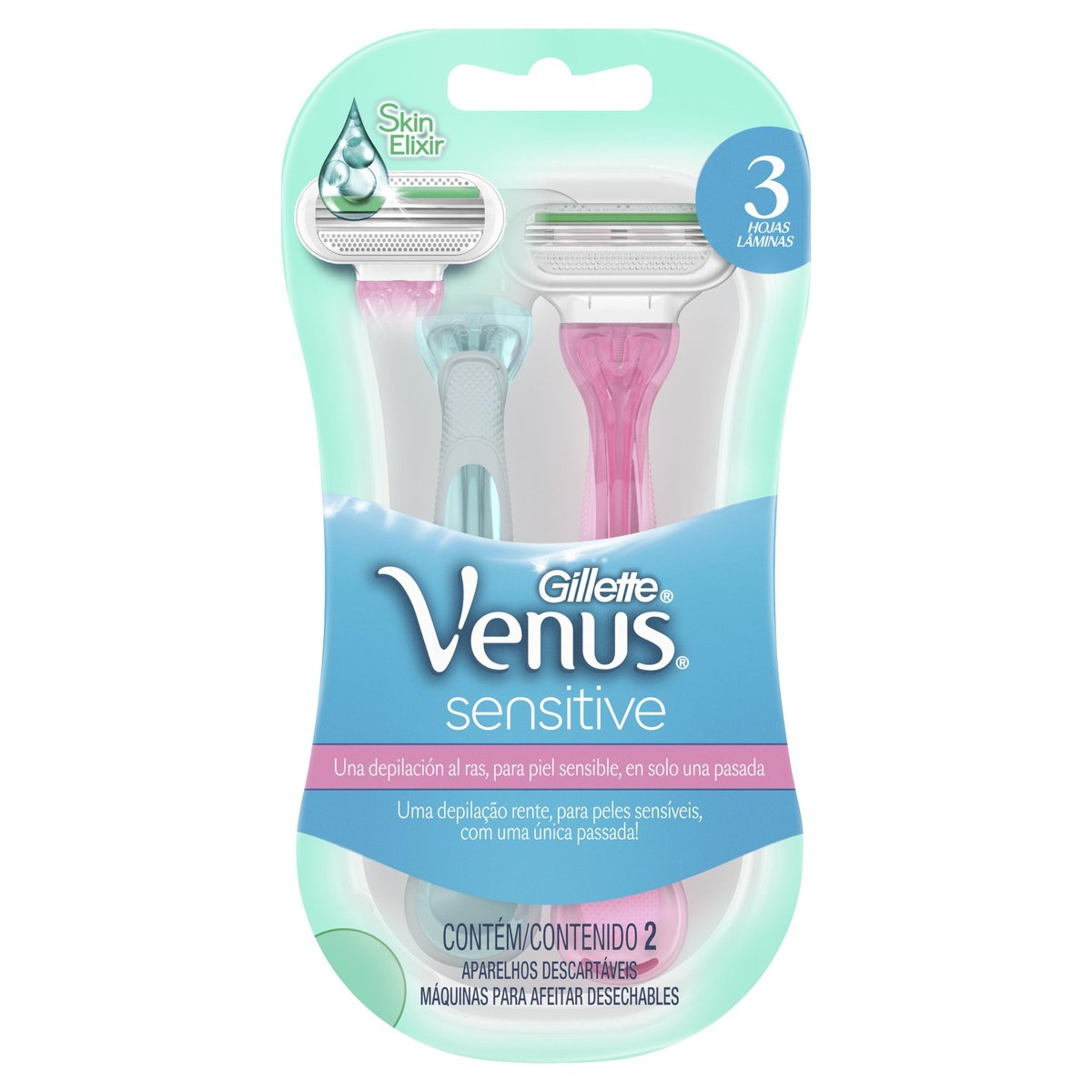 Aparelho de Depilar Gillette Venus Sensitive 2 Unidades | Drogasil