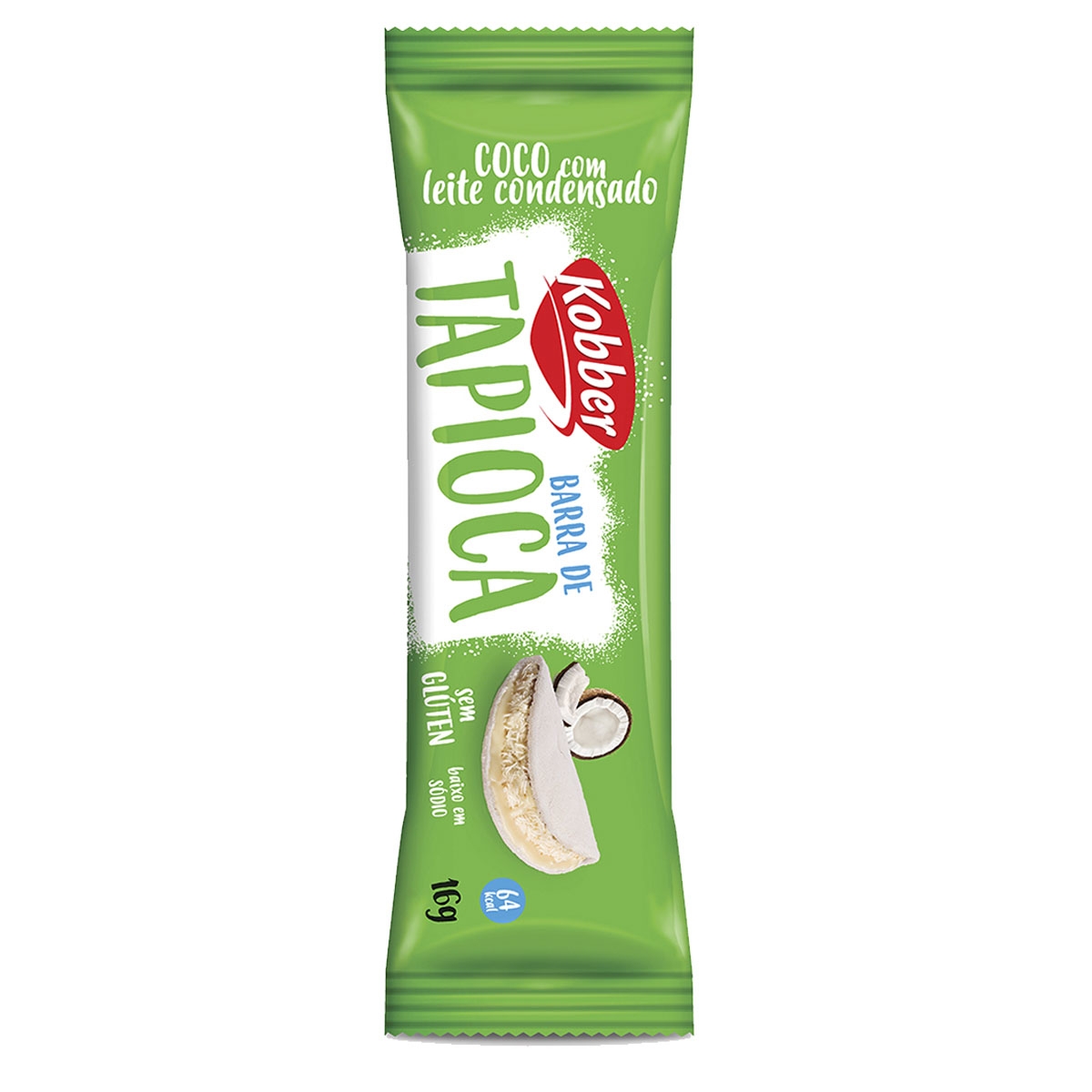 Barra de Tapioca Kobber Sabor Coco com Leite Condensado 16g | Drogasil