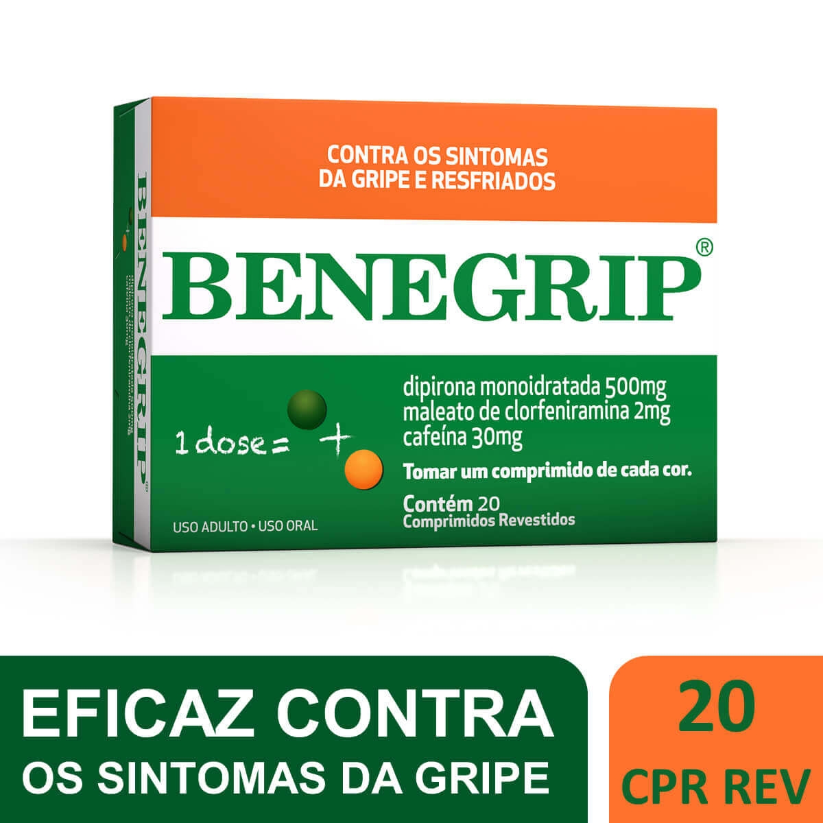 Benegrip com 20 Comprimidos | Drogasil