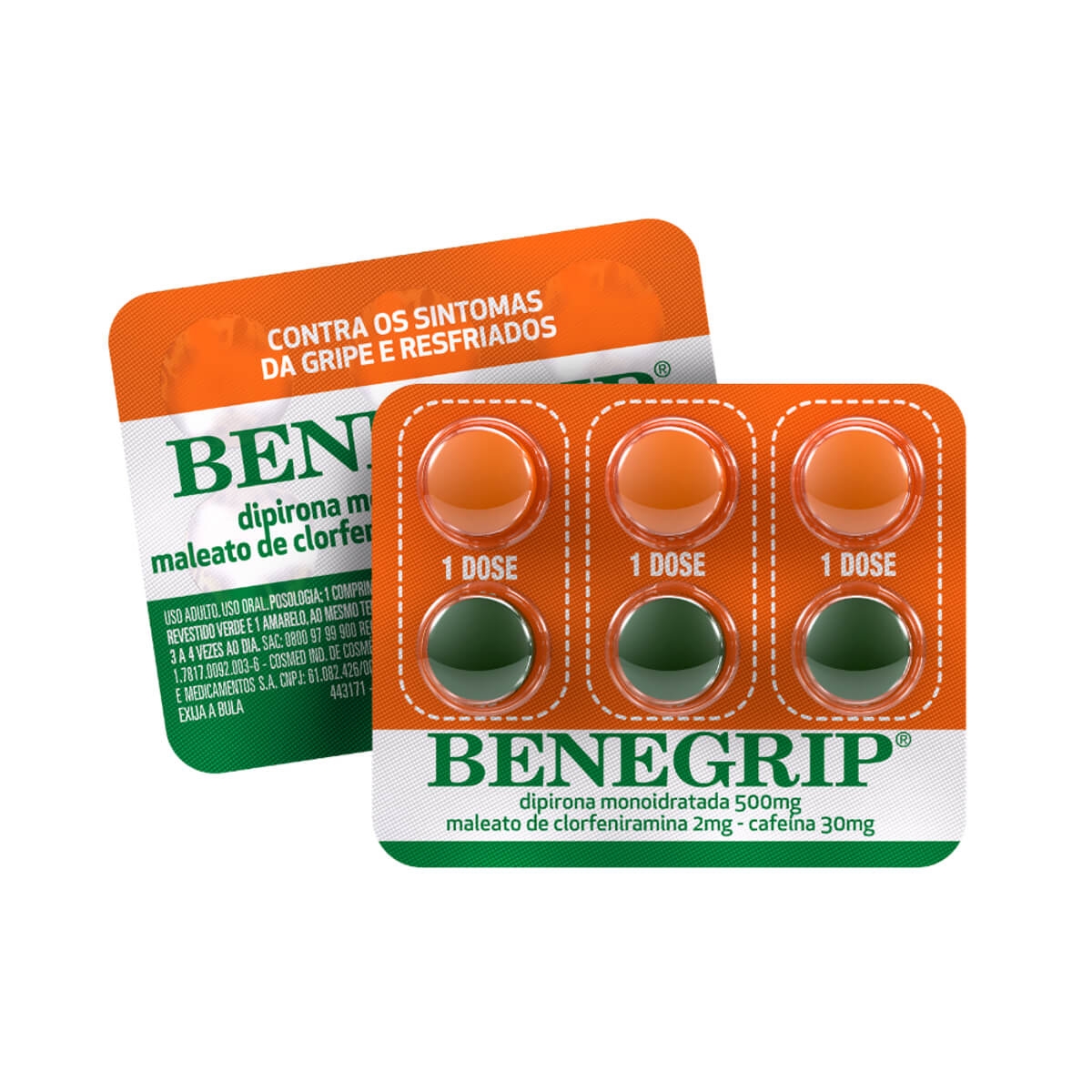 Benegrip com 6 Comprimidos | Drogasil