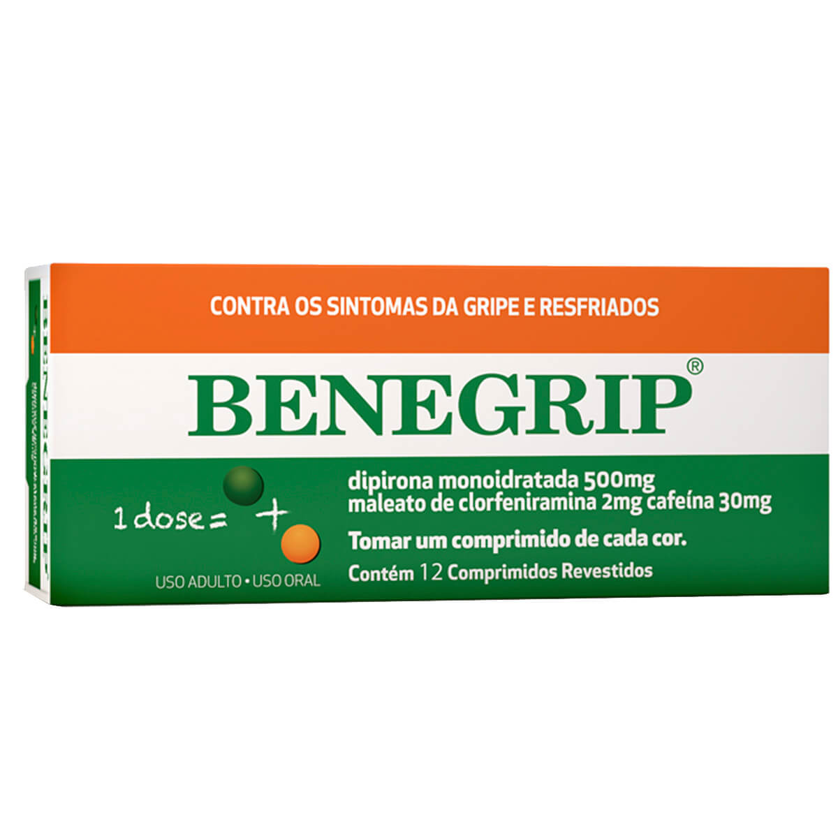 Benegrip com 12 comprimidos | Drogasil