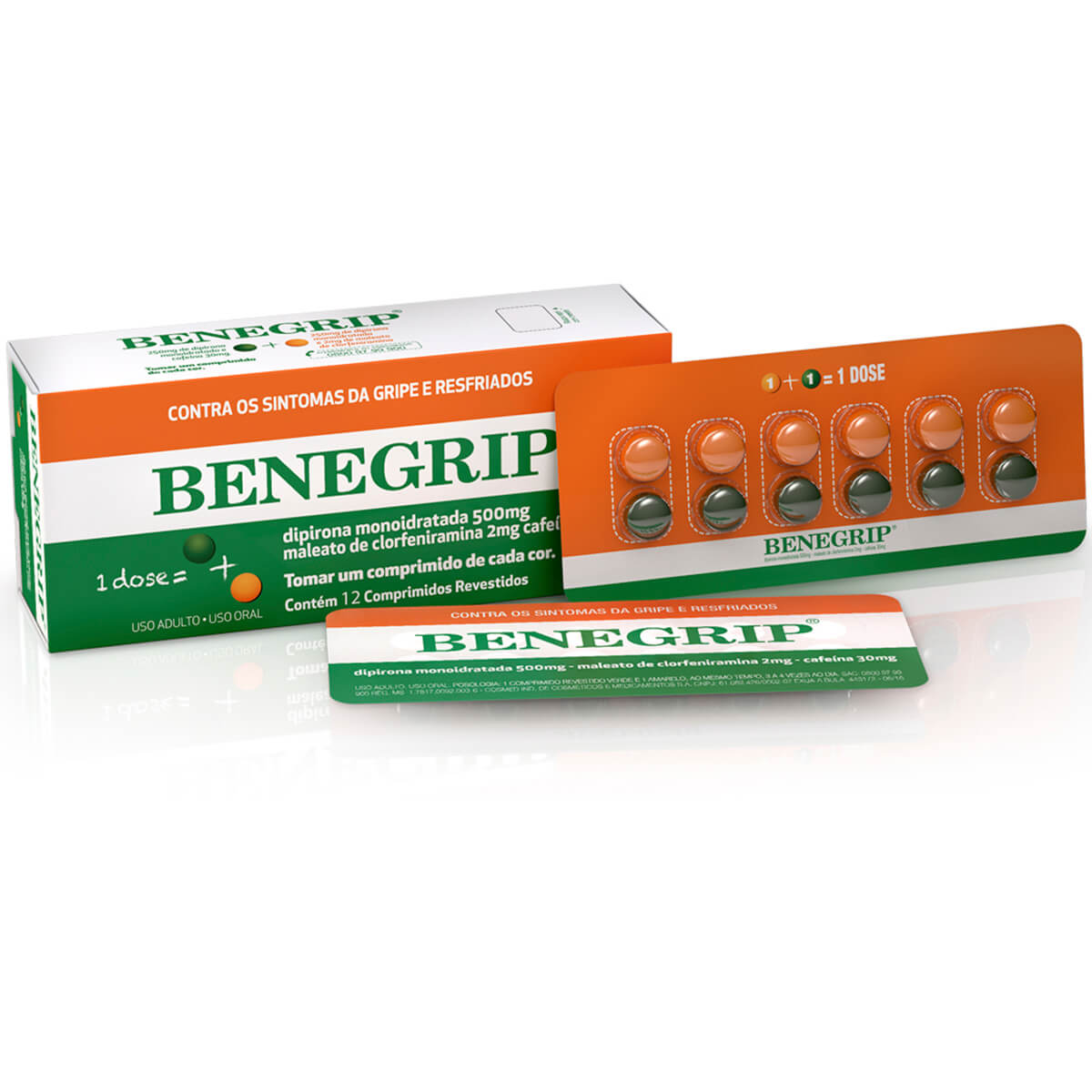 Benegrip com 12 Comprimidos | Drogasil