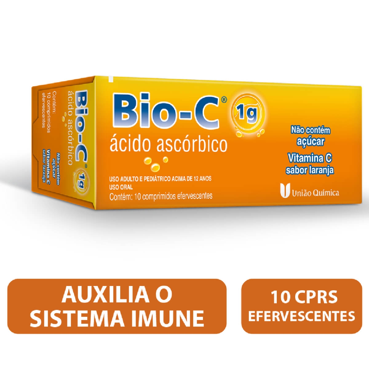 Bio-C 1G 10 Comprimidos Efervescentes União Quimíca | Drogasil