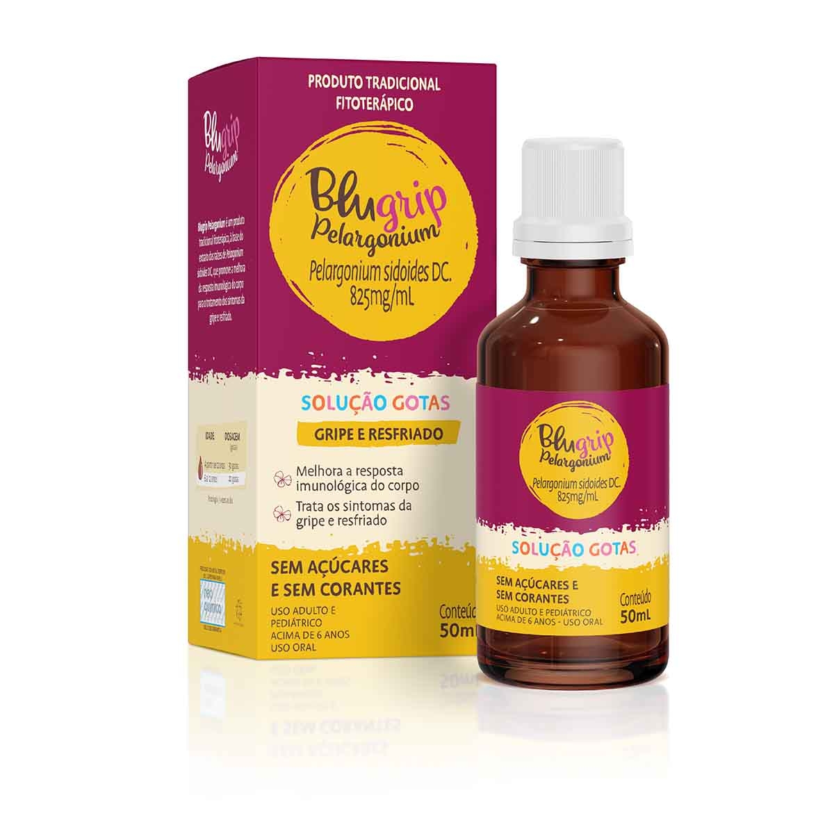 Blugrip Pelargonium Solução Gotas 50ml - Preço e para que serve? | Drogasil