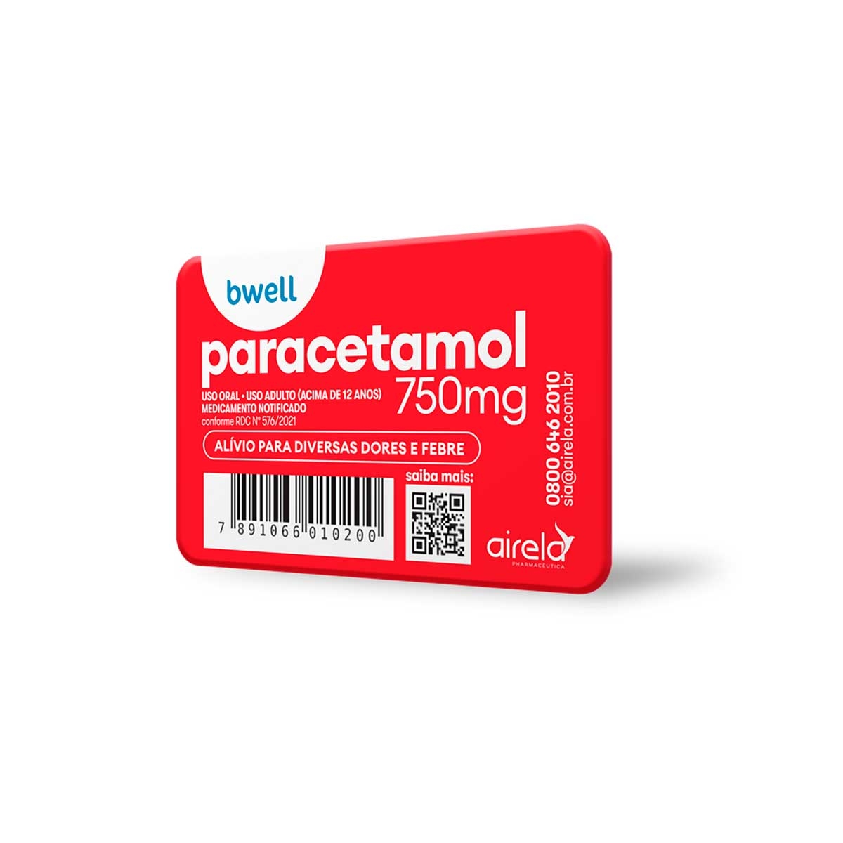 bwell Paracetamol 750mg 4 comprimidos com menor preço | Drogasil