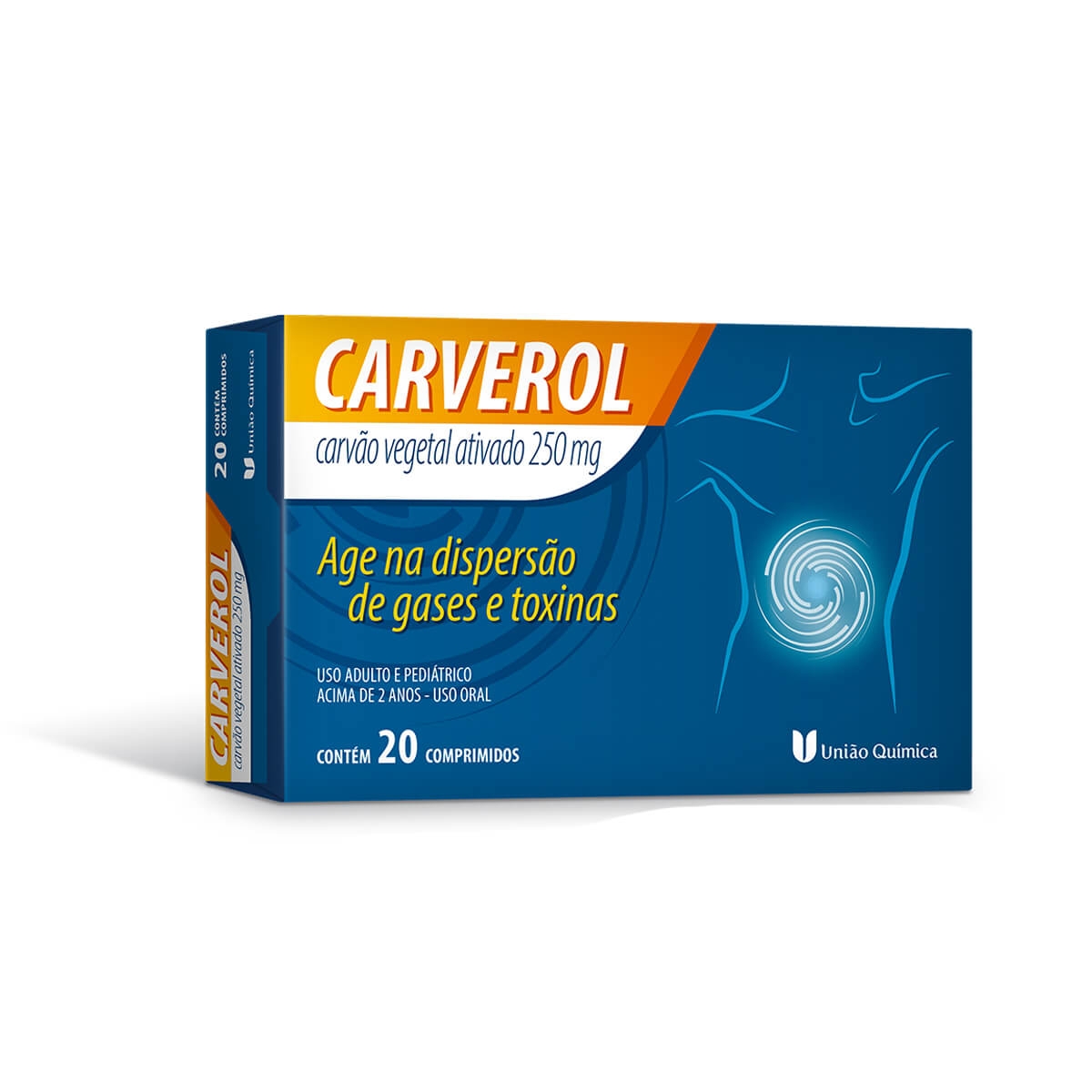 Carverol 250mg com 20 comprimidos - preço e onde comprar | Drogasil