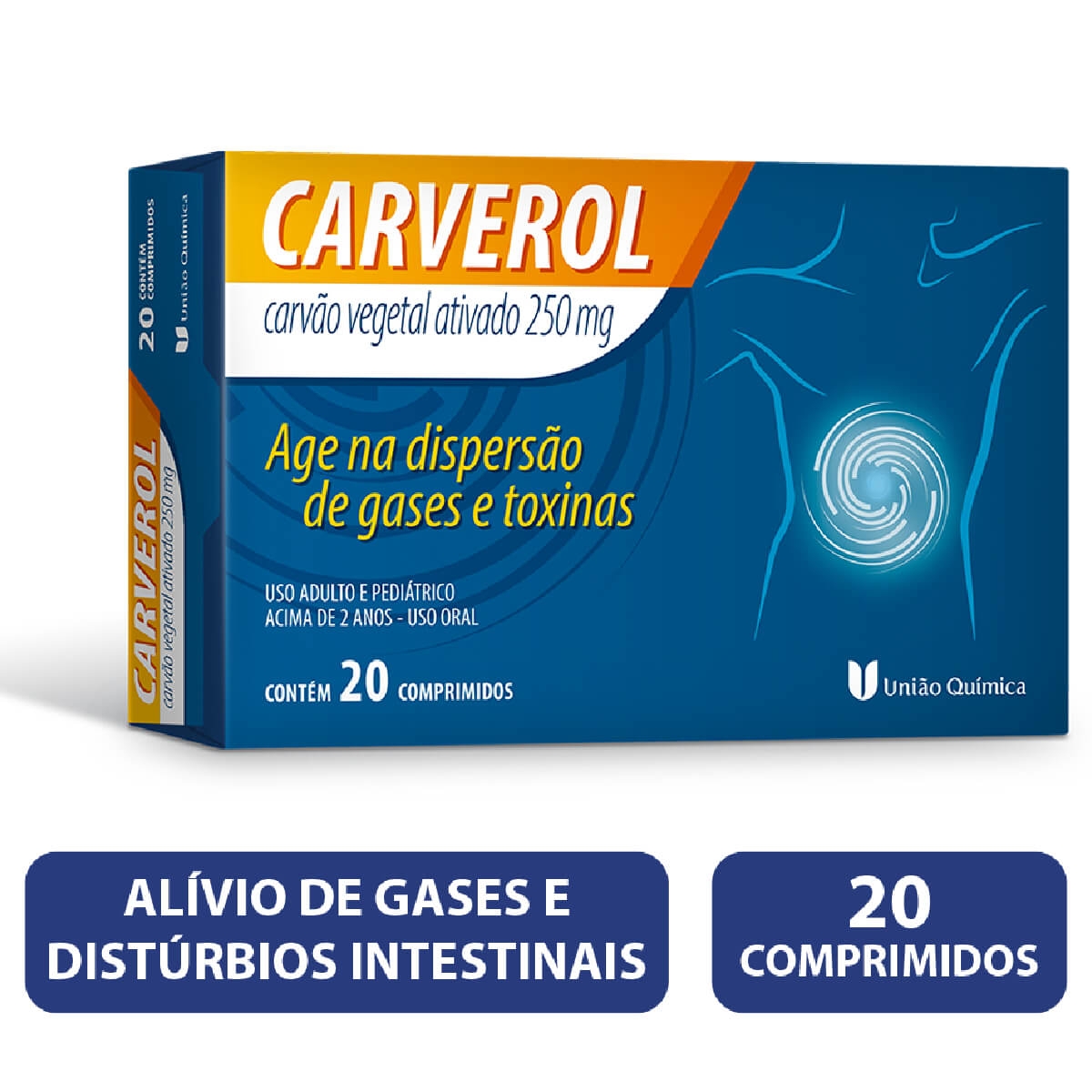 Carverol 250mg com 20 comprimidos - preço e onde comprar | Drogasil