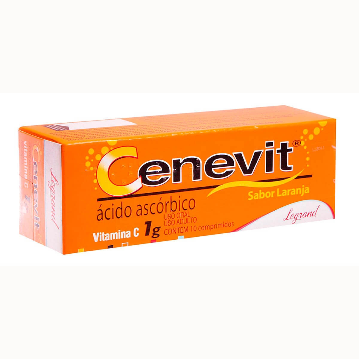 Vitamina C Cenevit 1g Laranja com 10 comprimidos | Drogasil