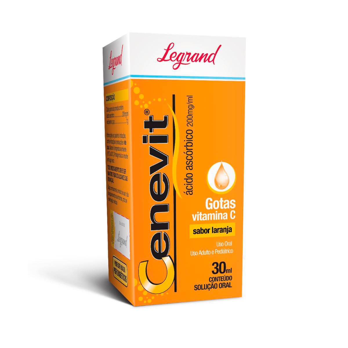Vitamina C Cenevit 200mg/ml Gotas com 30ml Legrand 30ml Gotas | Drogasil