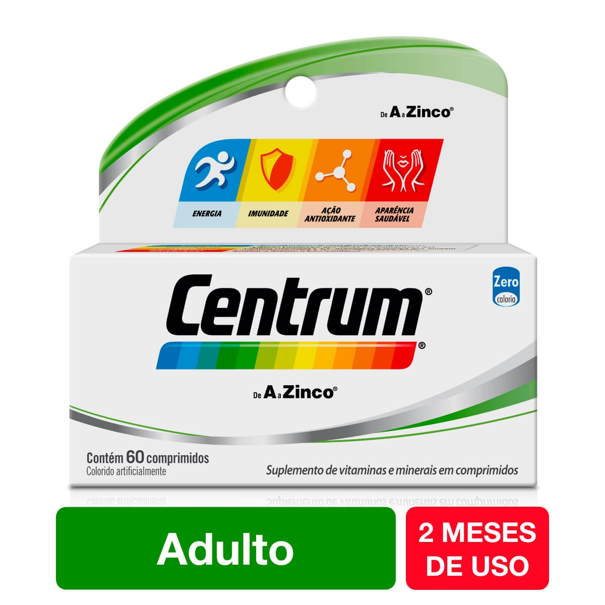 Suplemento Vitamínico-Mineral Centrum de A a Zinco com 60 Comprimidos ...