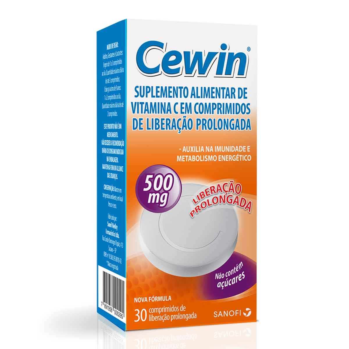 Cewin 500mg 30 comprimidos: veja o preço e para que serve | Drogasil