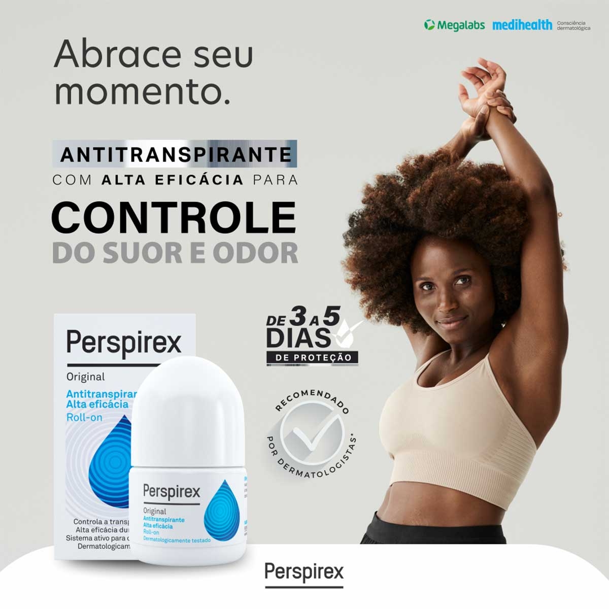 Desodorante Antiperspirante Perspirex roll-on: Compre online | Drogasil