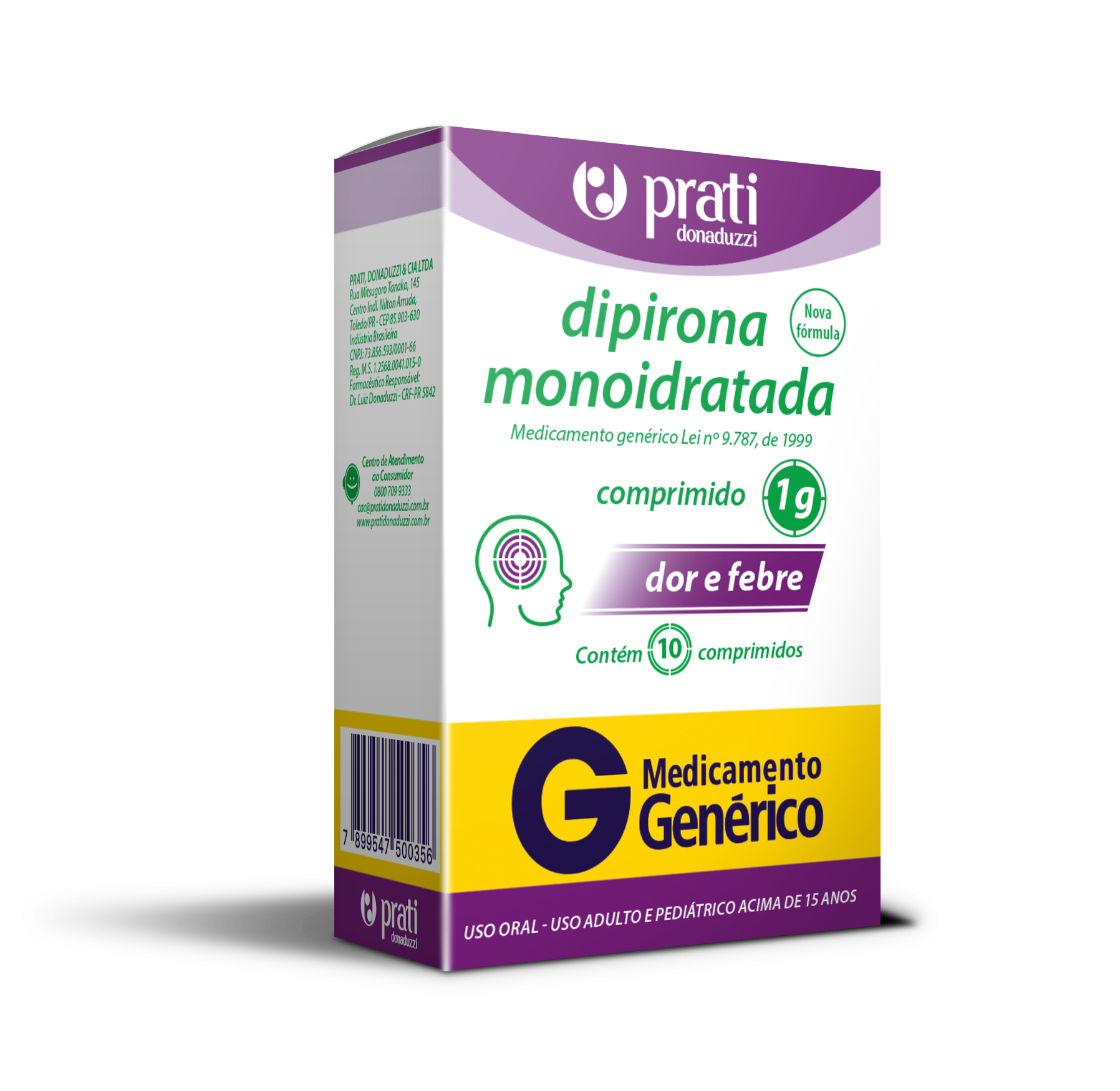 Dipirona Monohidratada 1g 10 Comprimidos: Encontre online | Drogasil