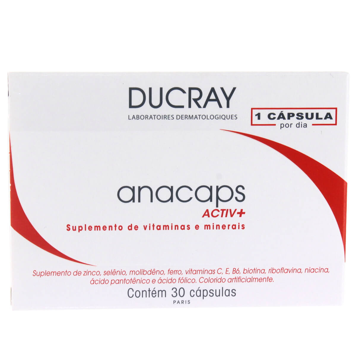 Suplemento de Vitaminas e Minerais Ducray Anacaps Activ+ | Drogasil