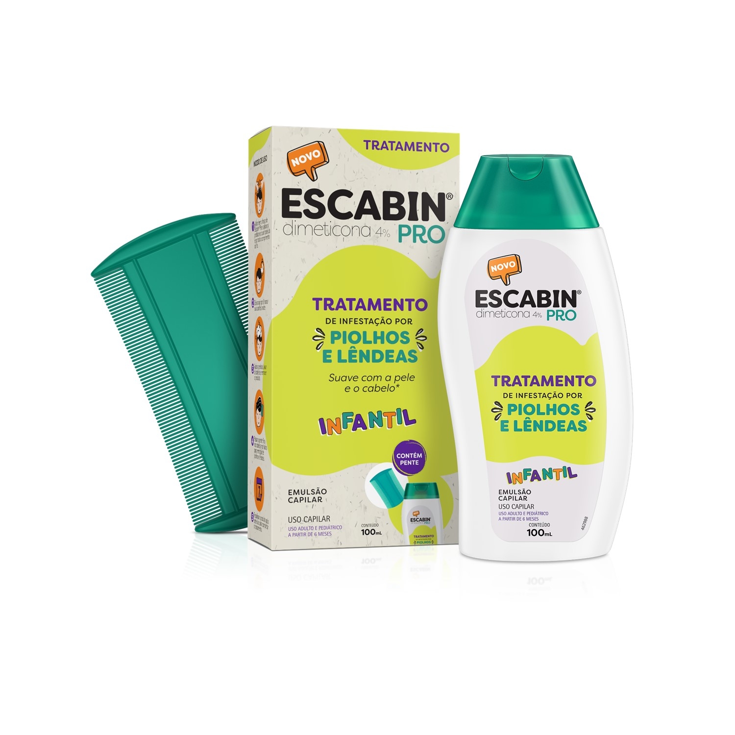Escabin Pro 4% Emulsão 100ml: Veja como usar e onde comprar | Drogasil