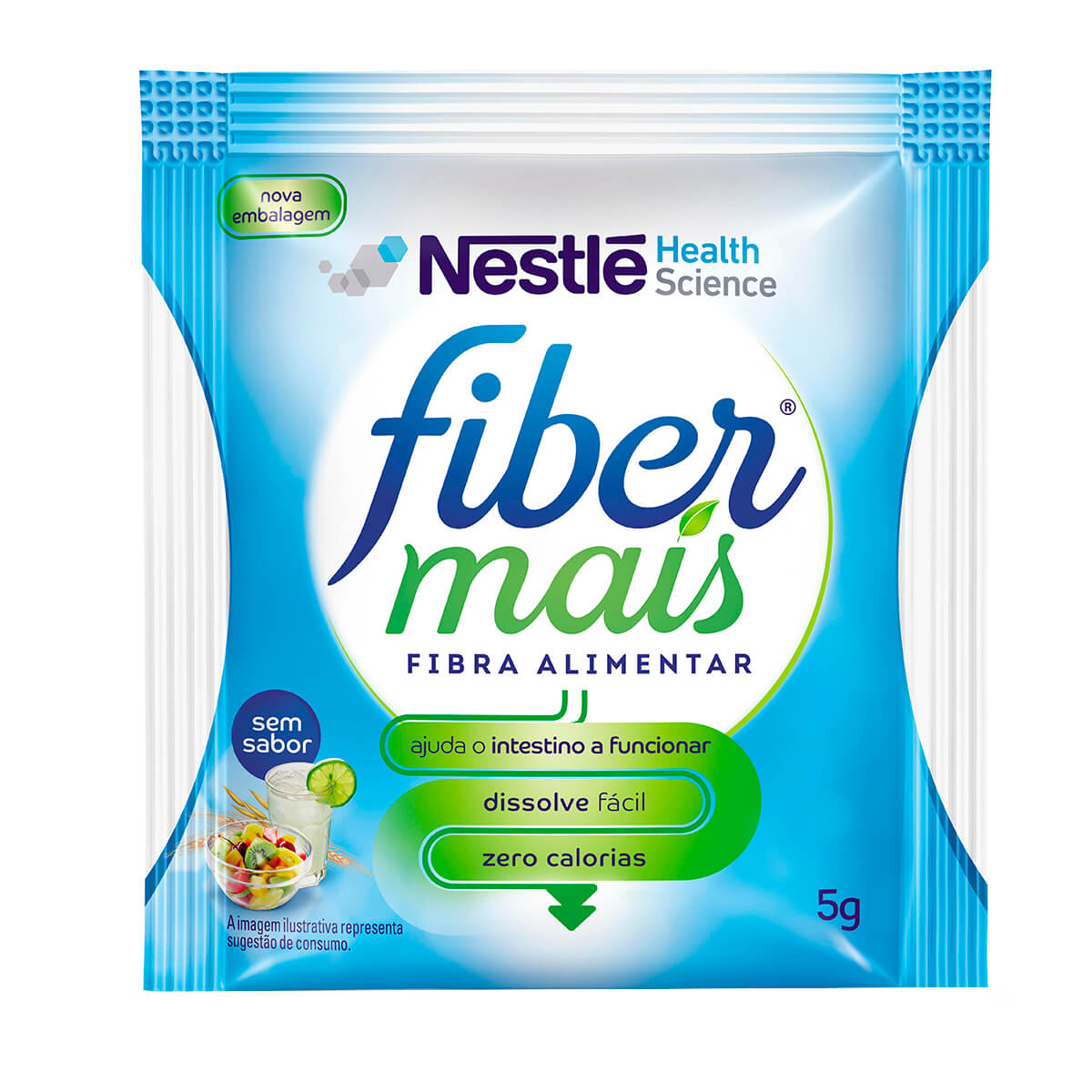 Fibra Alimentar Fiber Mais Sem Sabor 10 Sachês de 5g Cada | Drogasil