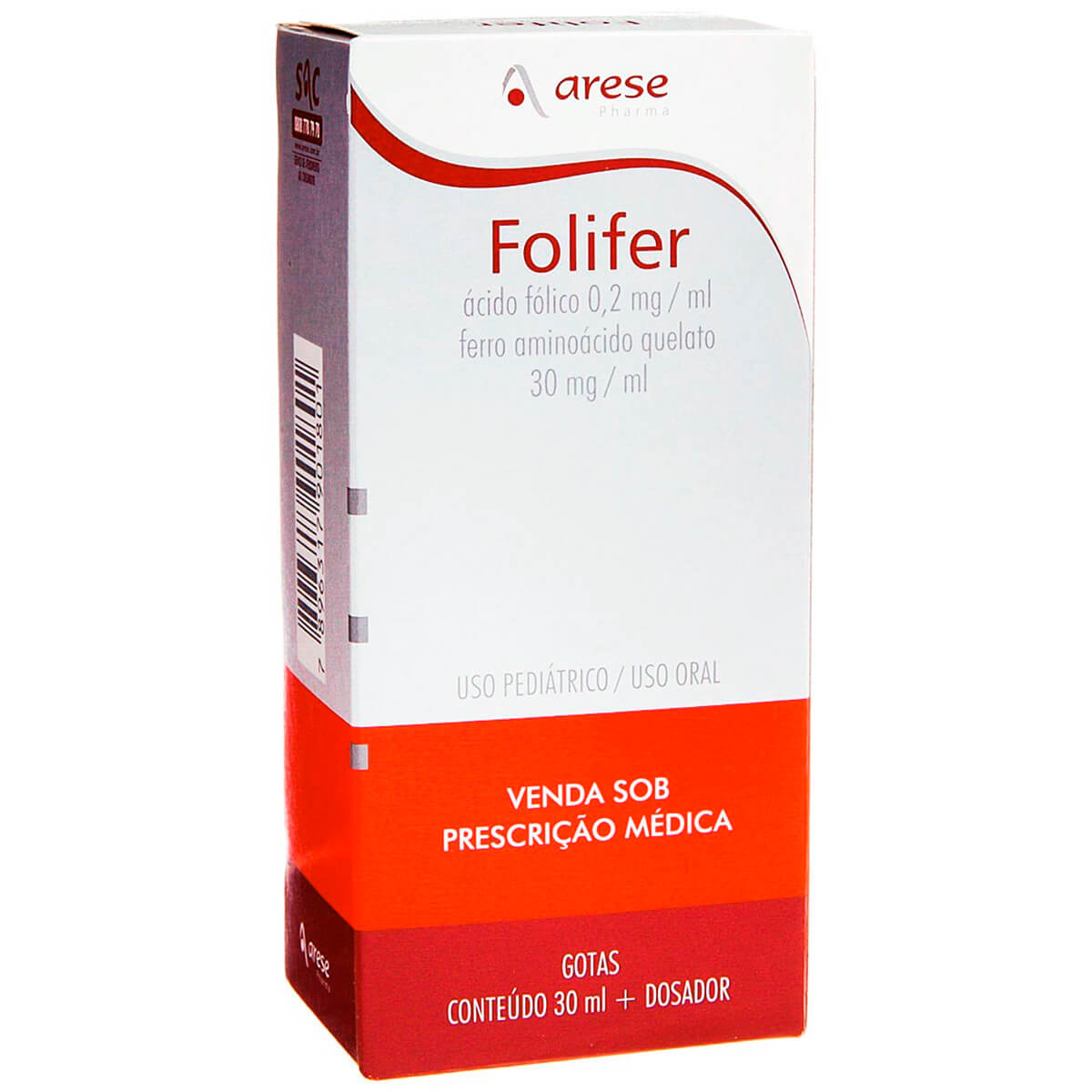 Folifer 30ml Gotas Arese Pharma | Drogasil