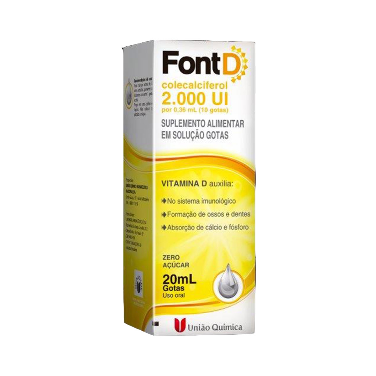 Vitamina D Font D 200UI Gotas com 20ml com menor preço | Drogasil