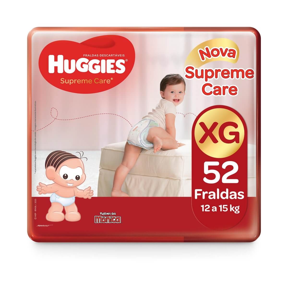 Fralda Huggies Supreme Care XG 52 Unidades | Drogasil