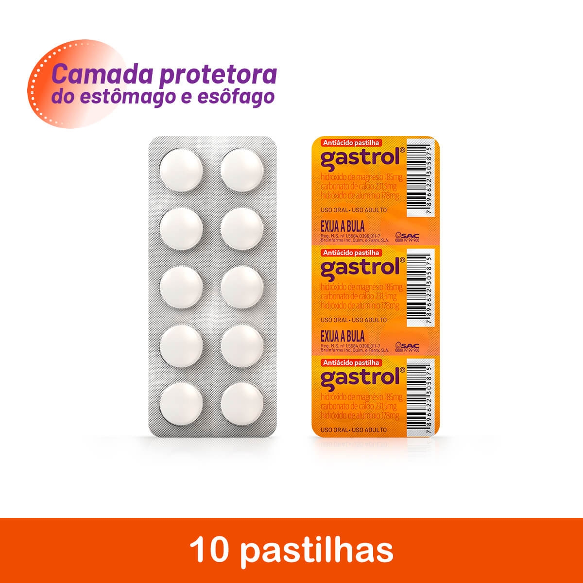 Gastrol com 10 Pastilhas | Drogasil