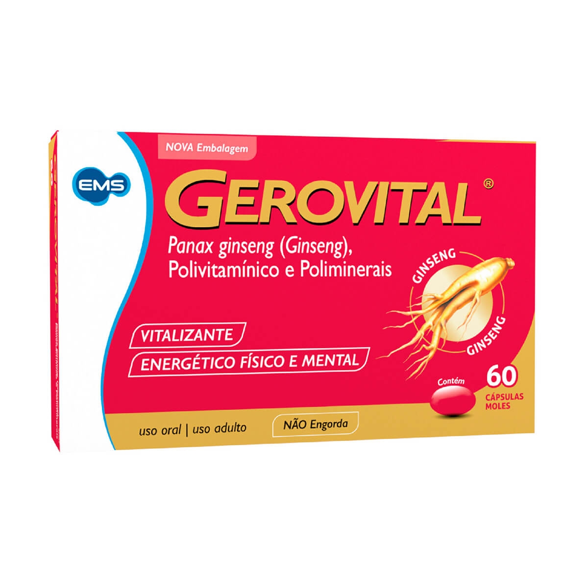 Suplemento Vitamínico Gerovital 60 cápsulas: menor preço | Drogasil