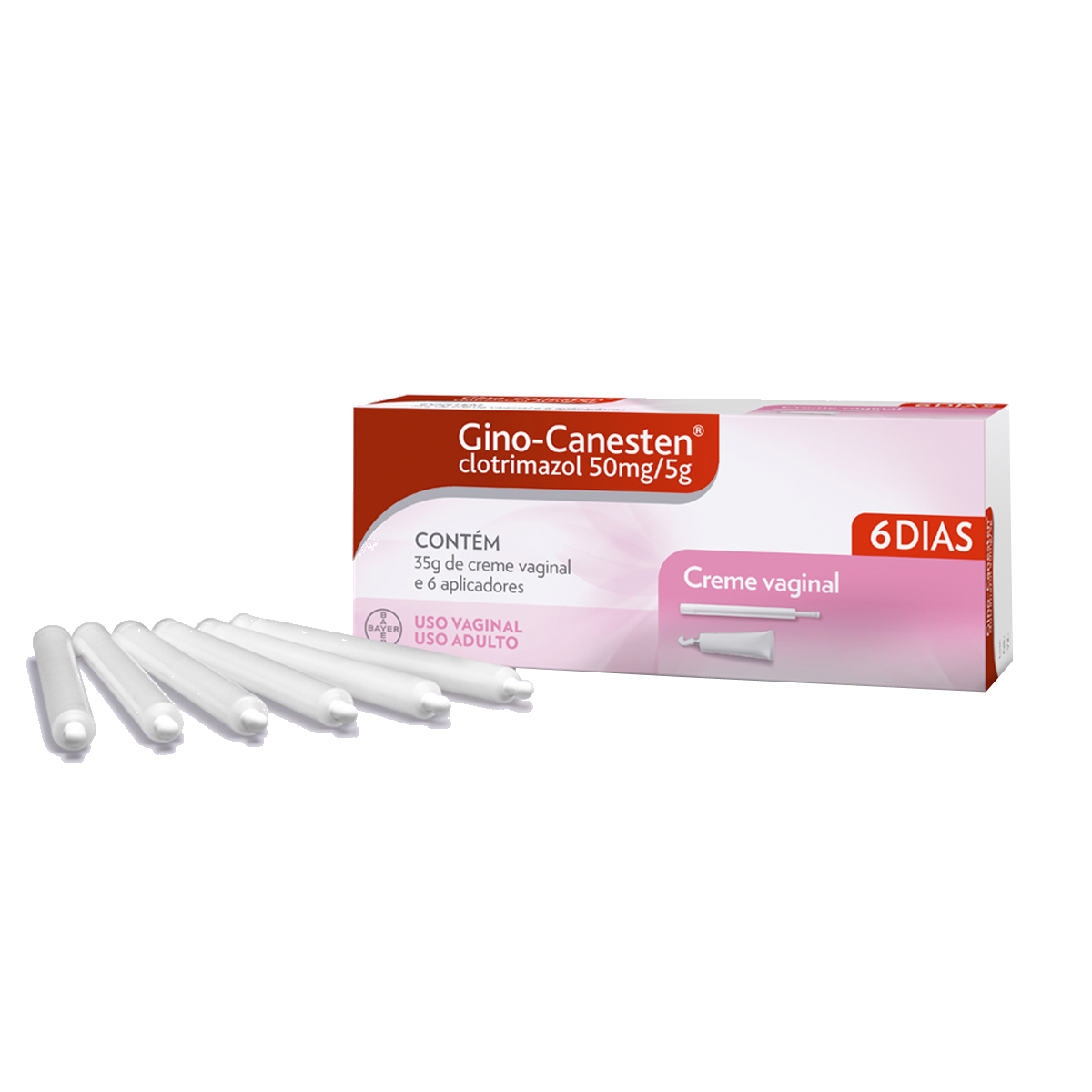 Drogasil | Creme Vaginal Gino Canesten 6 Aplicadores 35g