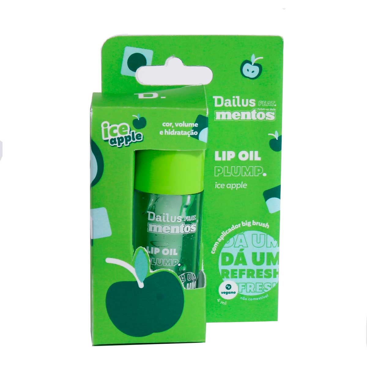 Gloss Labial Lip Oil Plump Ice Apple Dailus feat. Mentos 4ml - Preço ...
