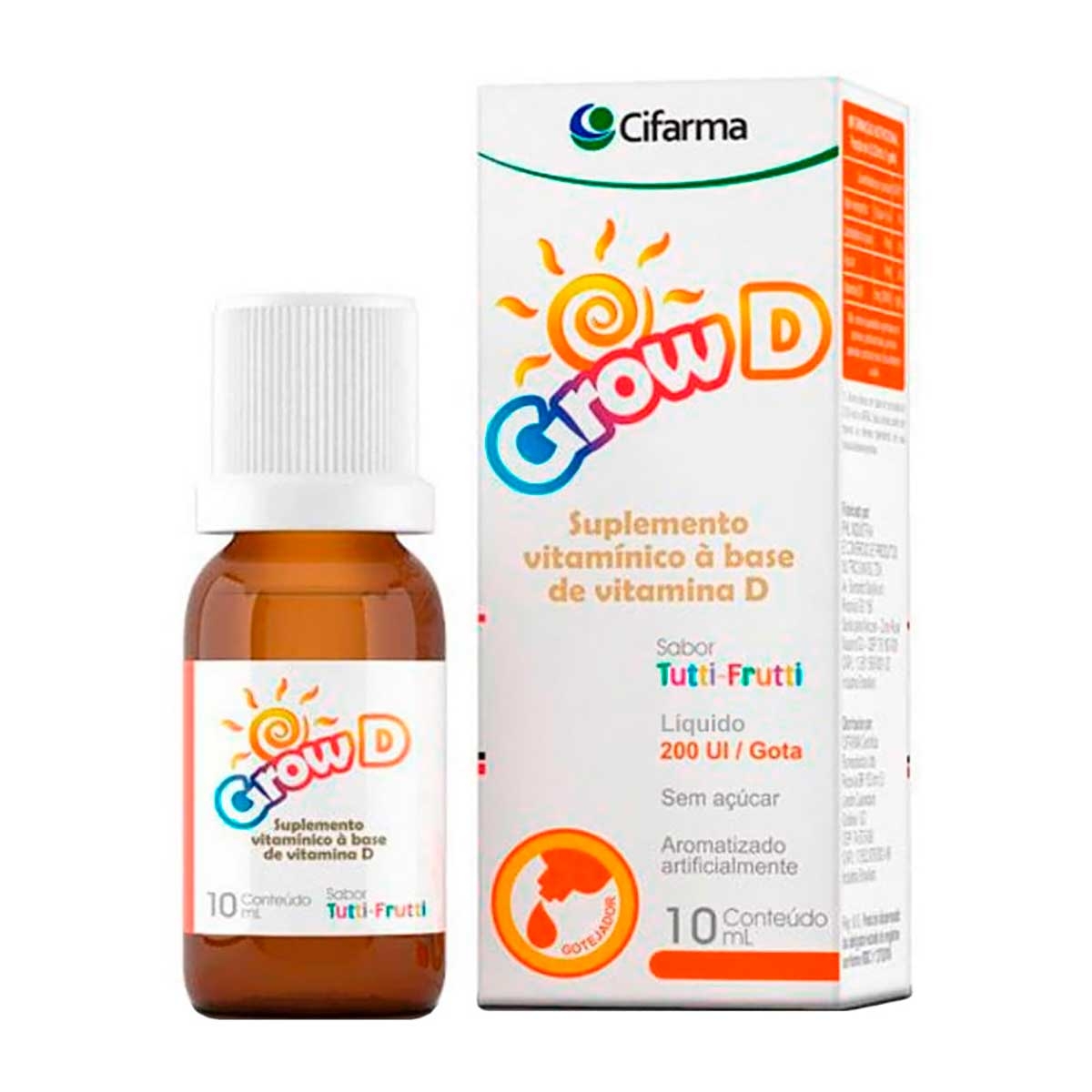 Grow D 200UI Gotas com 10ml com menor preço | Drogasil